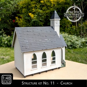 1:48 Scale Building Kit "church / Schoolhouse" (unpainted Multi-media ...