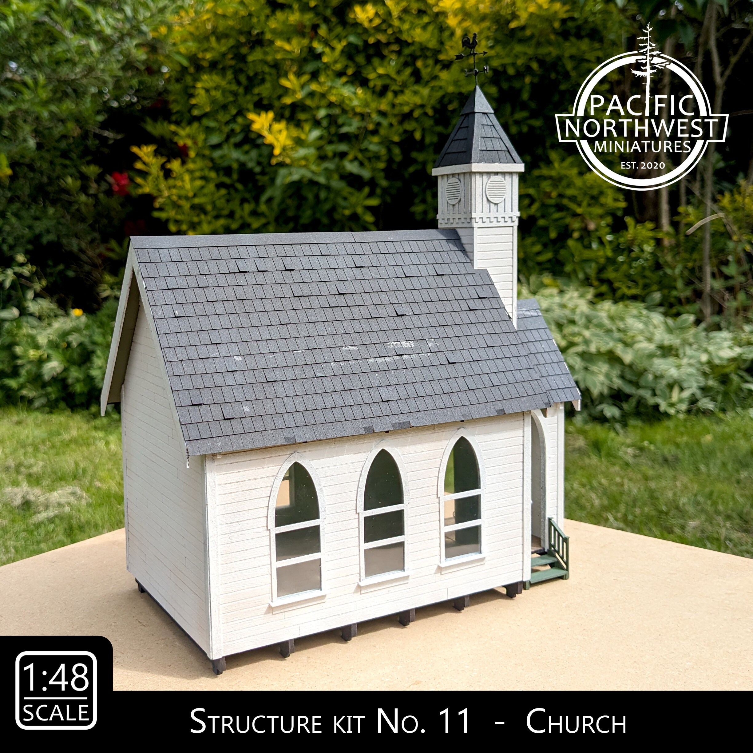 1:48 Scale Building Kit "church / Schoolhouse" (unpainted Multi-media ...