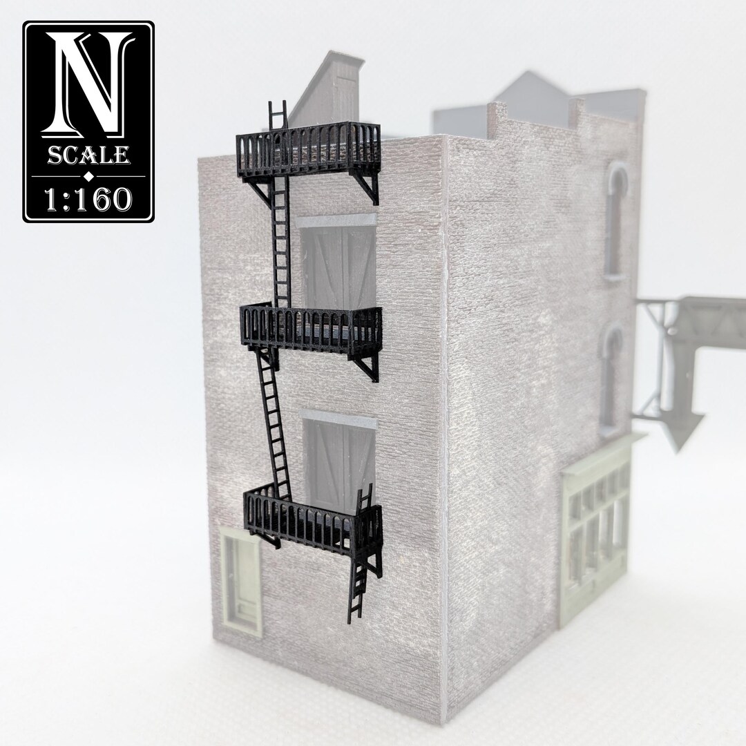 1:160 N Scale - City Fire Escape Kit (unpainted Laserboard) - Etsy