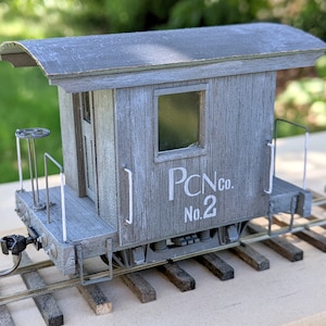 1:48 O Scale - On2/on30 12' Industrial Caboose Kit (unpainted Wood ...