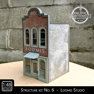 1:48 Scale Building Kit "loomis Studio" (unpainted Wood) - Etsy