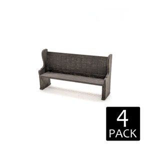 1:48 Scale 6' Church Pew Kit X4 (unpainted Wood) - Etsy