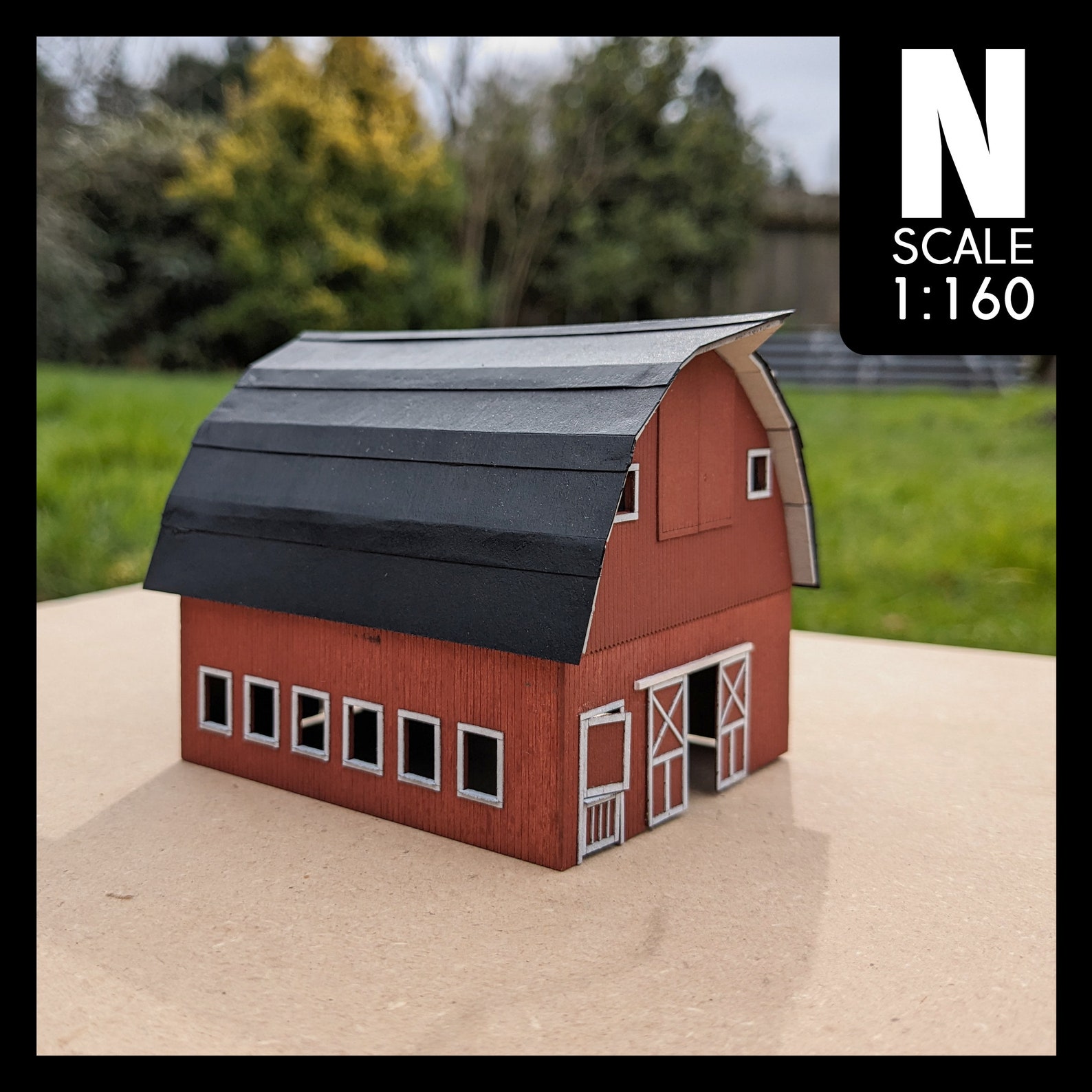 1:160 N Scale - Stable Barn Kit (unpainted Wood, Paper) - Etsy
