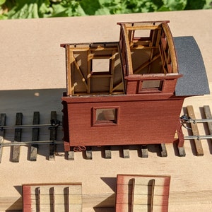 1:48 Scale - On30 Narrow Gauge "barrel Roof Cupola Caboose" Kit (wood ...