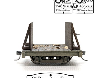 1:48 O Scale - On2/on30 12' Industrial Caboose Kit (unpainted Wood ...