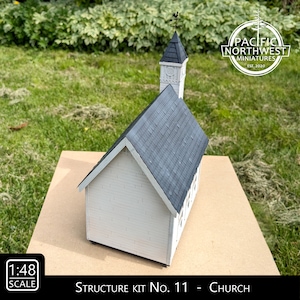 1:48 Scale Building Kit "church / Schoolhouse" (unpainted Multi-media ...