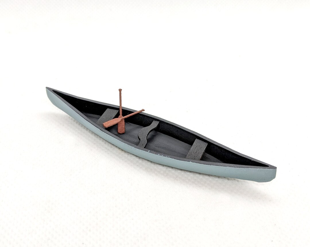 1:48 Scale 14' Canoe With Paddles (unpainted Resin, Wood & Laserboard ...
