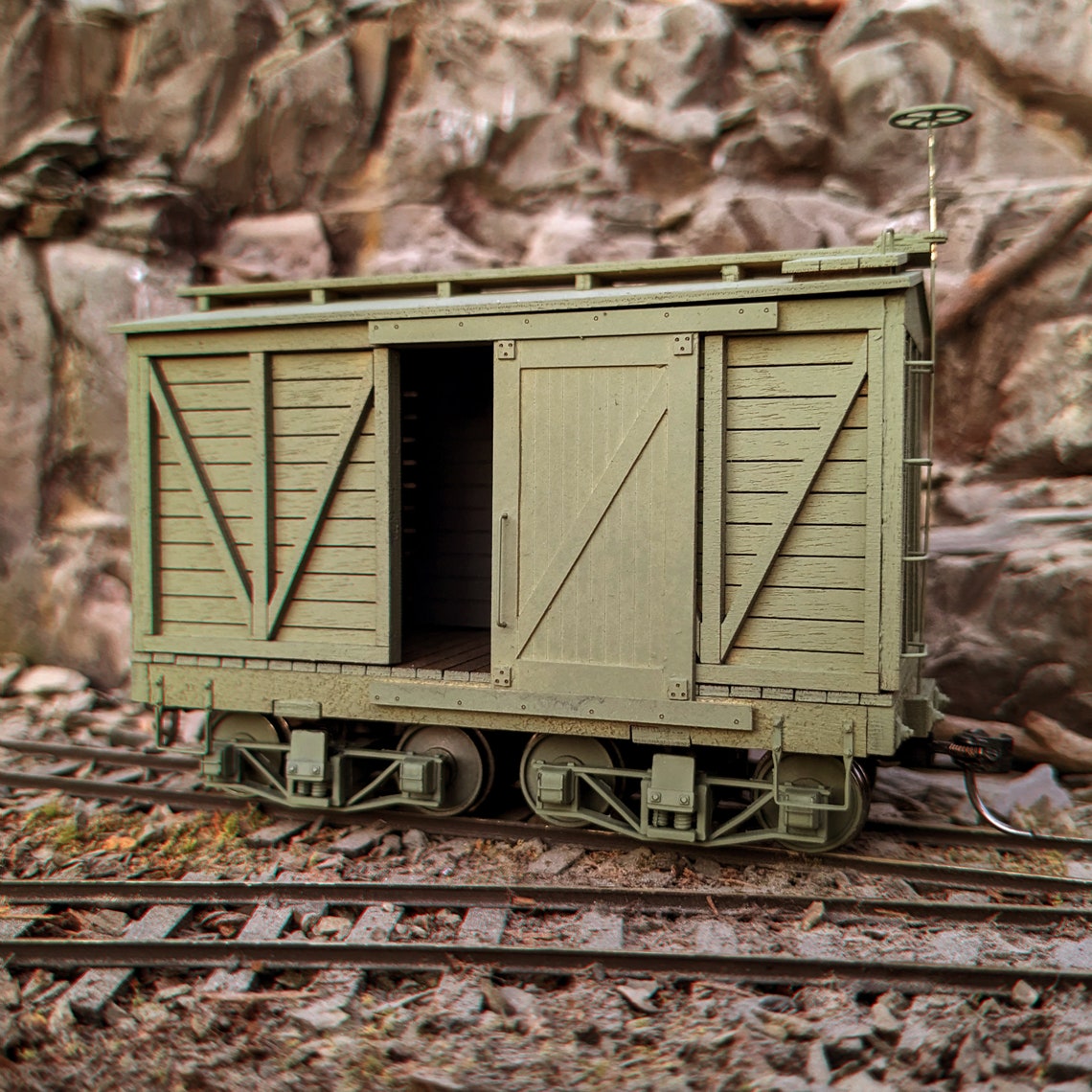 1:48 Scale On2/on30 14' Outside Braced Box Car Kit LESS TRUCKS ...
