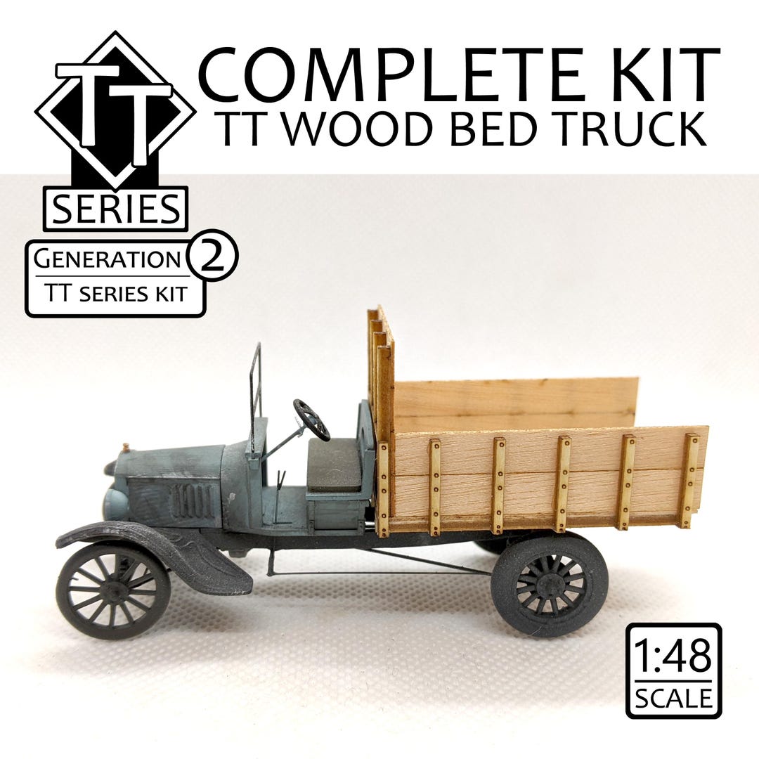 1:48 Scale TT Series Truck Kit With Wood Bed (generation 2) (unpainted ...