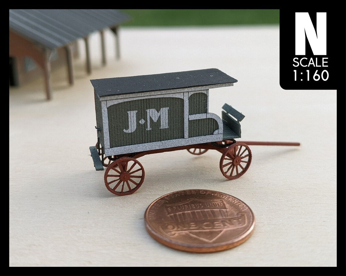 1:160 N Scale - 1880's Delivery Wagon Kit (unpainted Wood) - Etsy