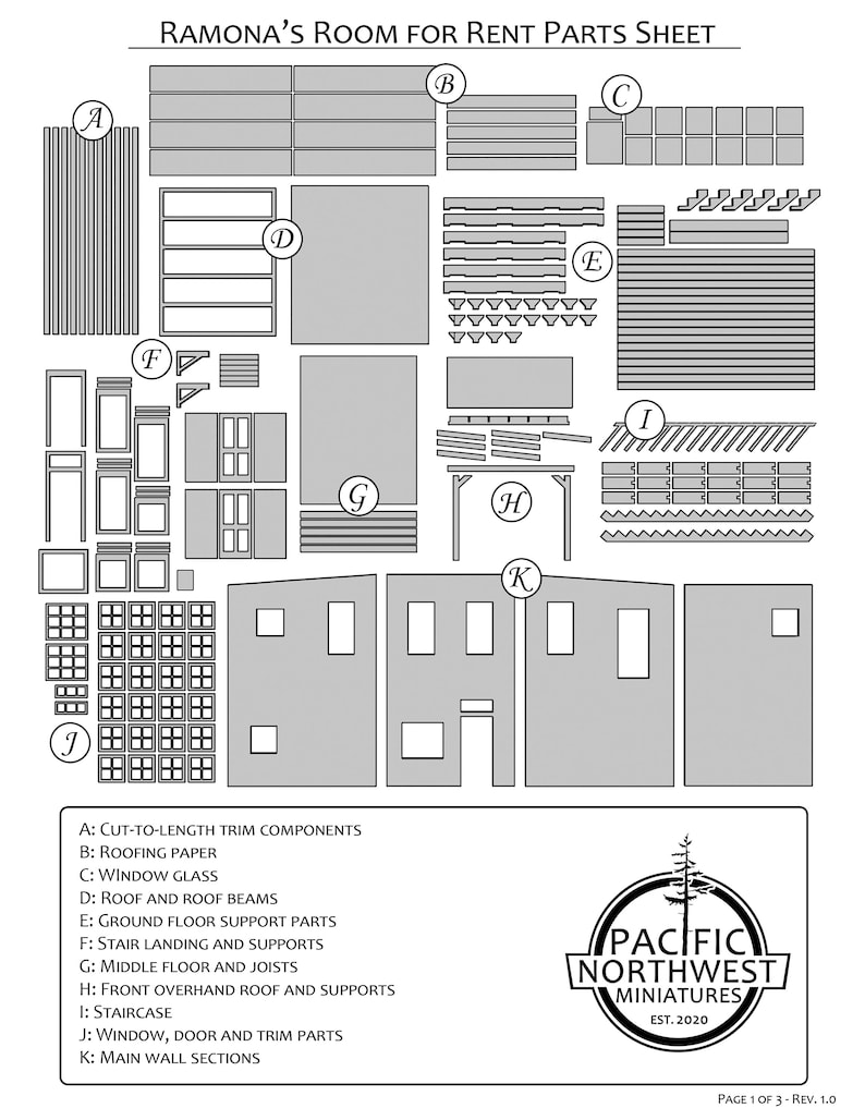 1:48 Scale Building Kit "ramona's Room for Rent" (unpainted Multi-media ...