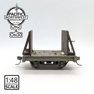 1:48 Scale On2/on30 Narrow Gauge 9' Pulpwood Car Kit unpainted Wood ...
