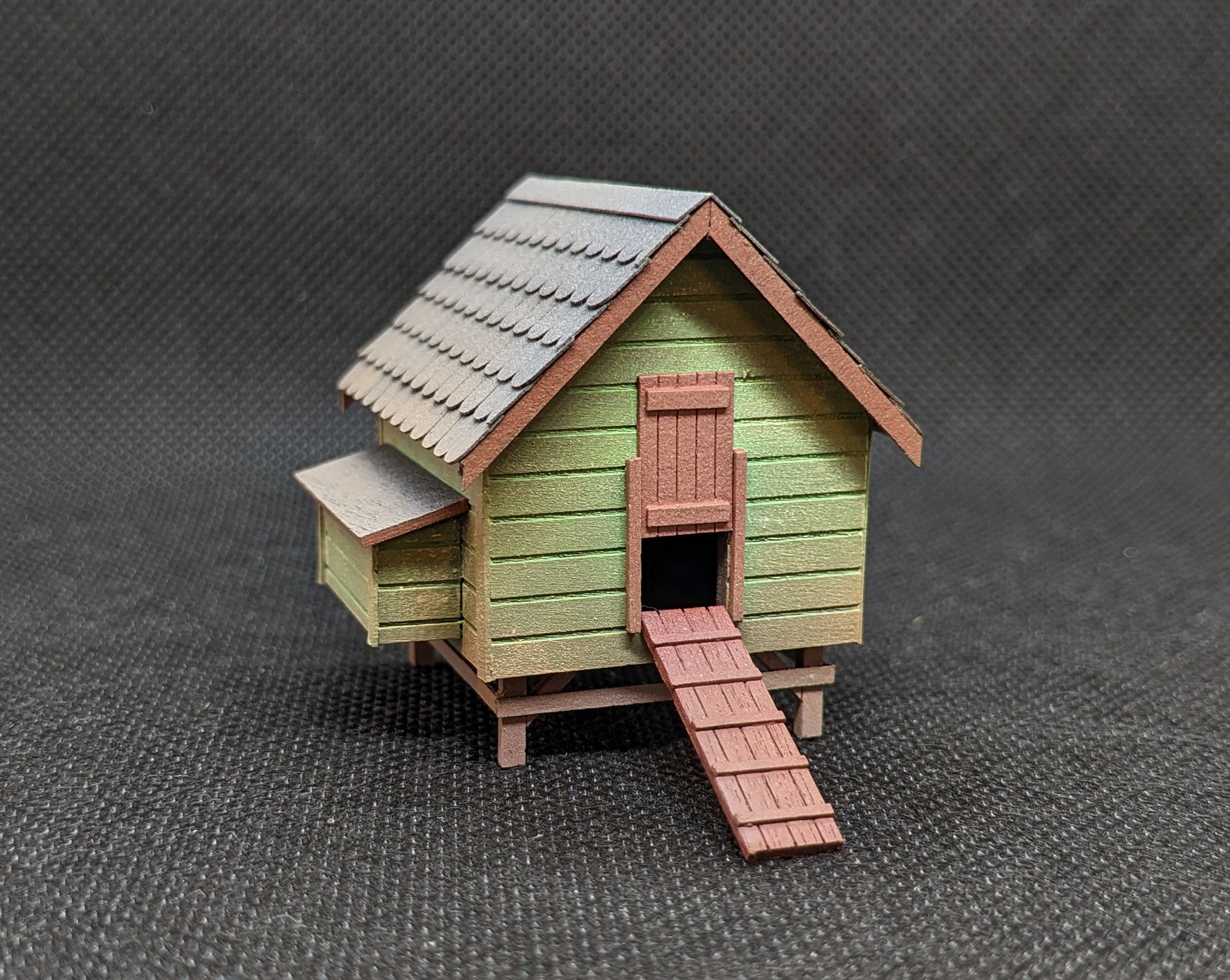 1:48 Scale Fancy Chicken Coop Kit (unpainted Wood & Paper) - Etsy