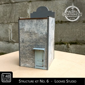 1:48 Scale Building Kit "loomis Studio" (unpainted Wood) - Etsy