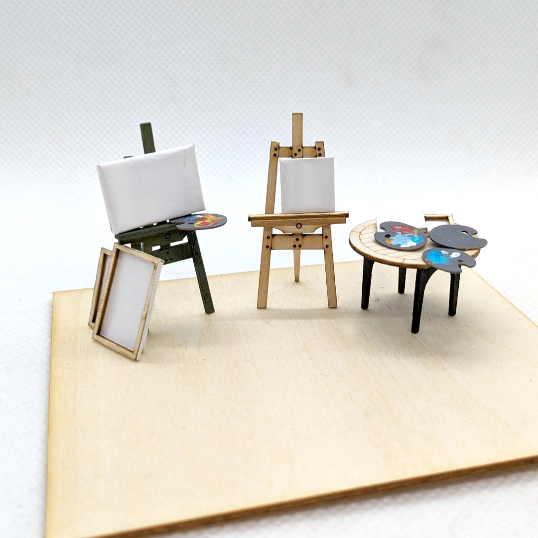 1:48 Scale Painter's Set Kit (unfinished Wood, Paper) - Etsy