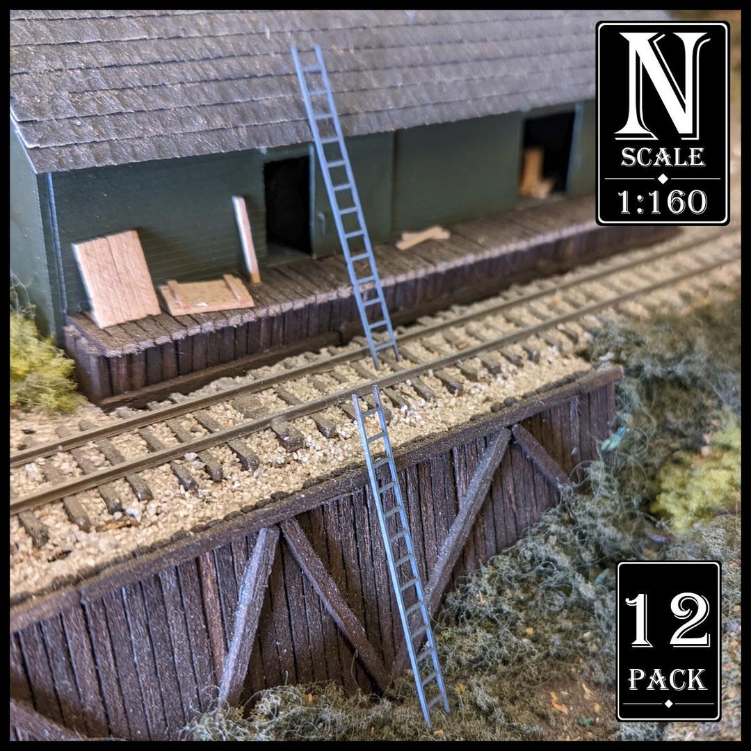 1:160 N Scale 19' Ladders X12 (unpainted Laserboard) - Etsy