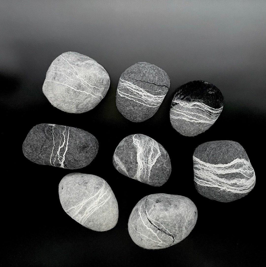 Door Stop Made of Felt Decorative Stone Felt Stone Ammersee Pebble Gift ...