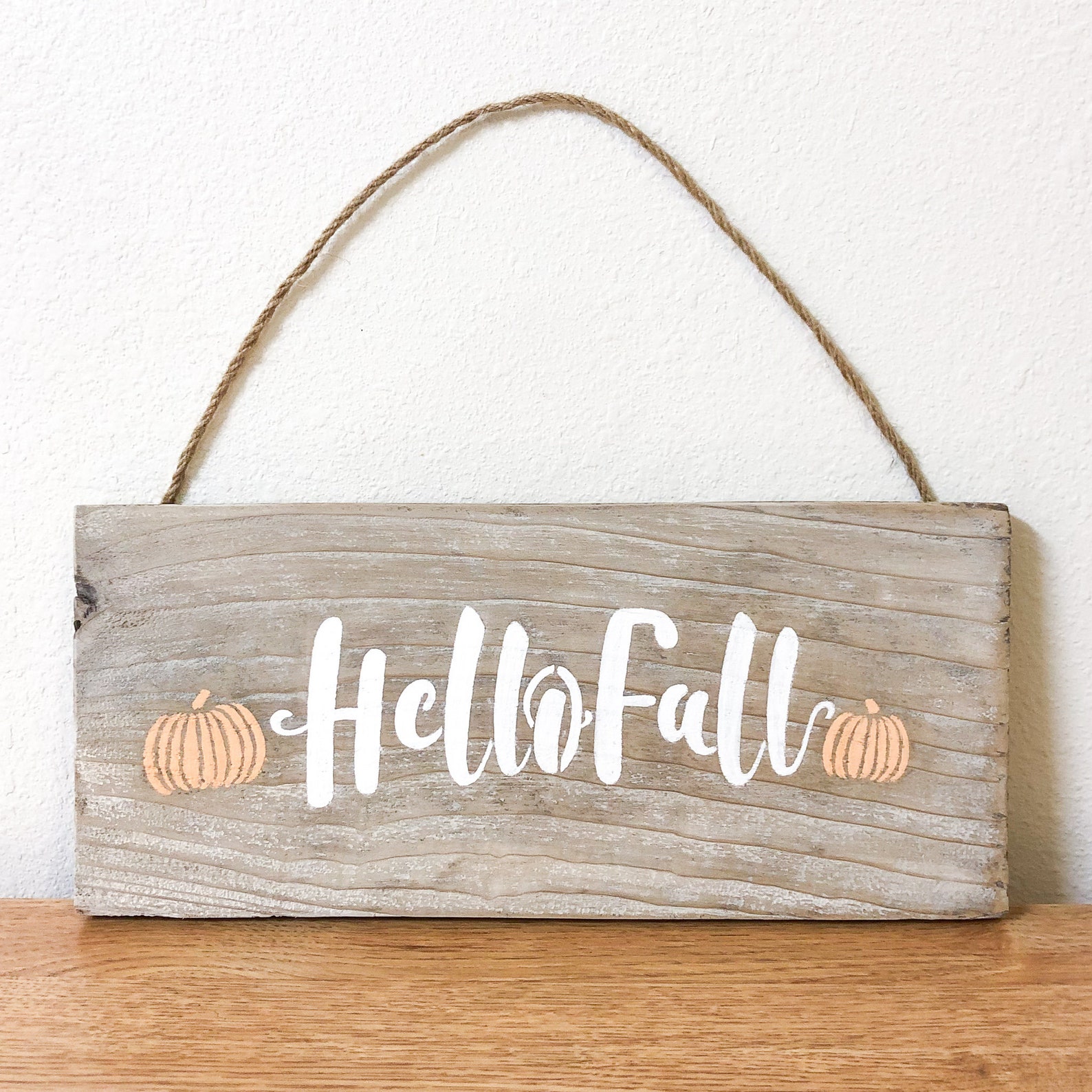 Hello Fall Welcome Sign Hand Painted Pumpkin Welcome Sign - Etsy