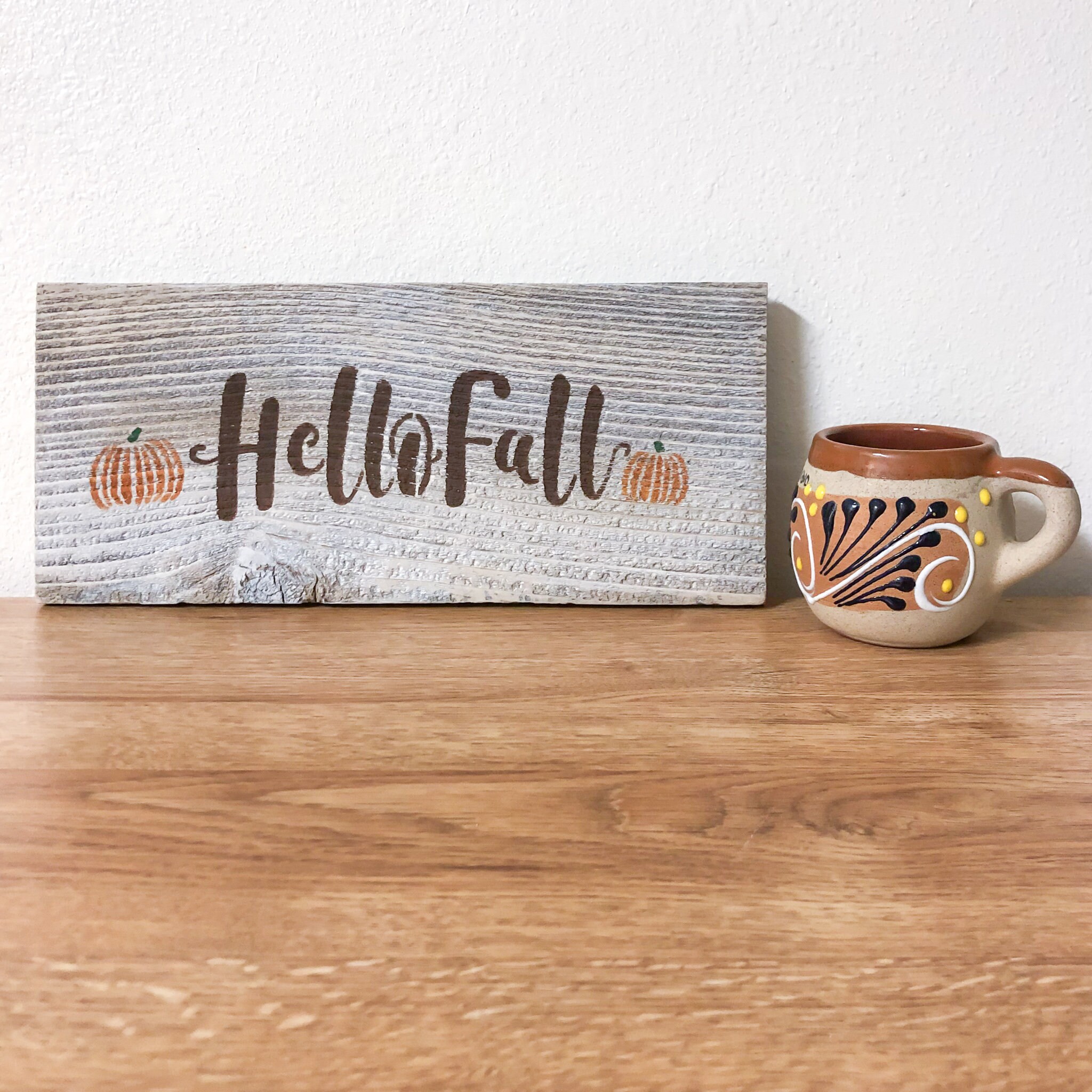 Hello Fall Welcome Sign Hand Painted Pumpkin Welcome Sign - Etsy