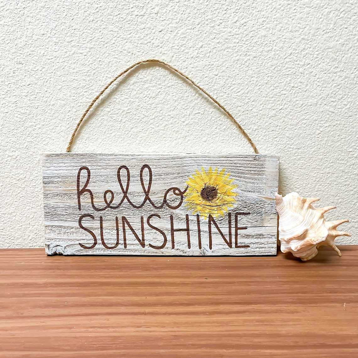 Sunflower Welcome Sign, Hello Sunshine Sign, Hand Painted Welcome Sign ...