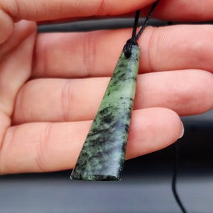NZ Greenstone Pounamu Toki Pendant Necklace A1 - Etsy