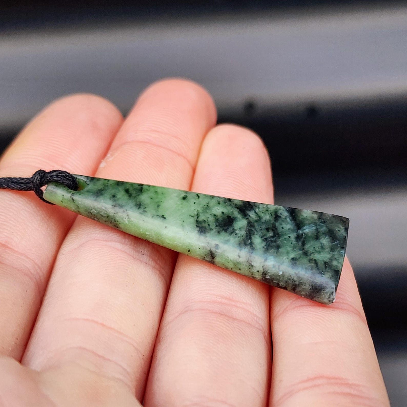 NZ Greenstone Pounamu Toki Pendant Necklace A1 - Etsy