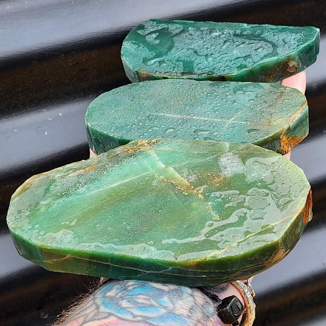 1kg PK Raw Nephrite Jade / Greenstone Carving Slices (R14B453) - Etsy UK