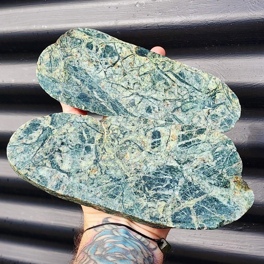1kg Raw New Zealand Greenstone / Pounamu Carving Slices R14B72 - Etsy