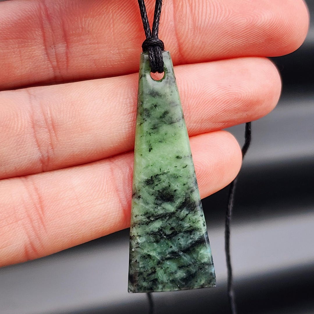 NZ Greenstone Pounamu Toki Pendant Necklace A1 - Etsy