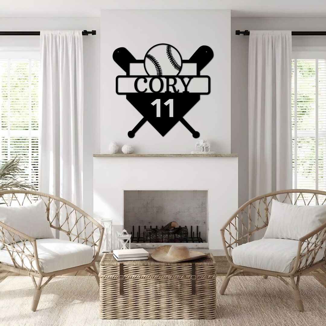 Personalized Baseball Gift | Baseball Name Sign | Personalized Bat Ball ...