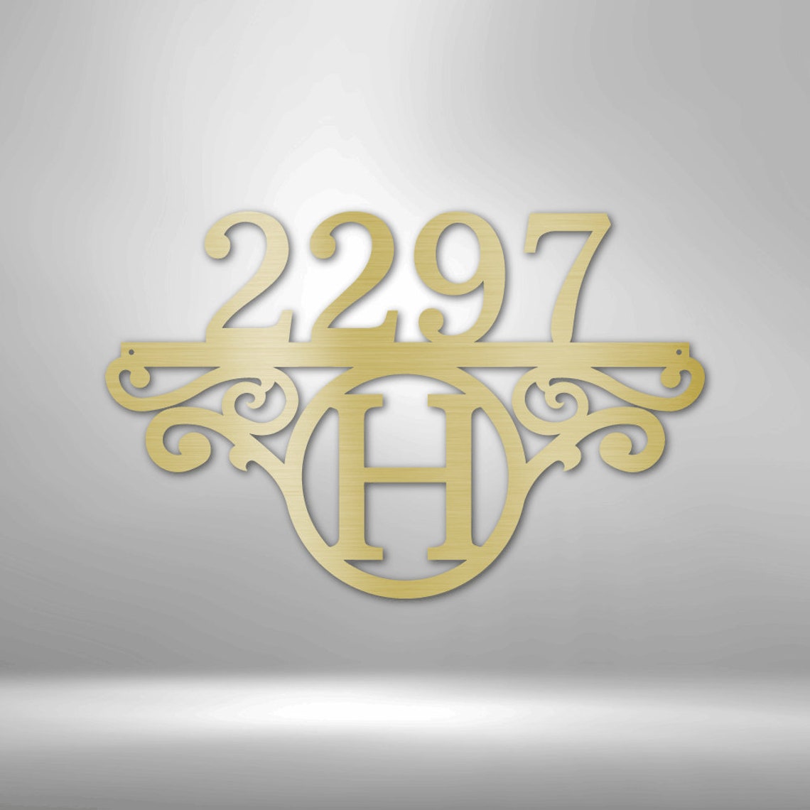 Personalized Number Monogram Metal Sign, Address Plaque, Door Hanger - Etsy