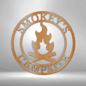Campfire Monogram - Housewarming Gift - Personalized Metal Sign ...