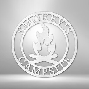 Campfire Monogram - Housewarming Gift - Personalized Metal Sign ...