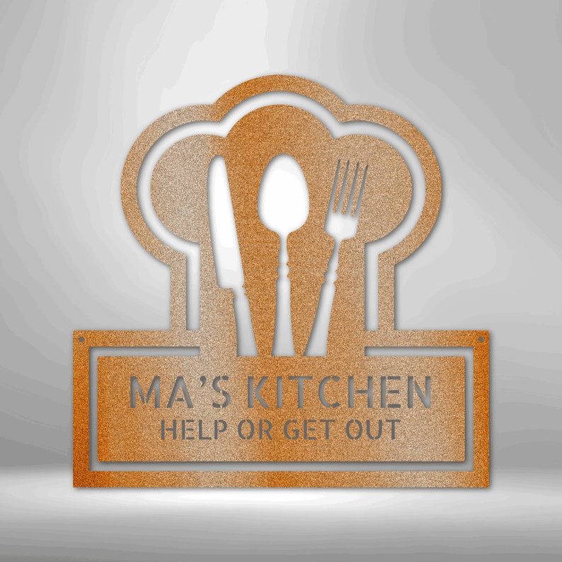 PERSONALIZED KITCHEN SIGN, Art in the Kitchen Monogram, Personalized ...