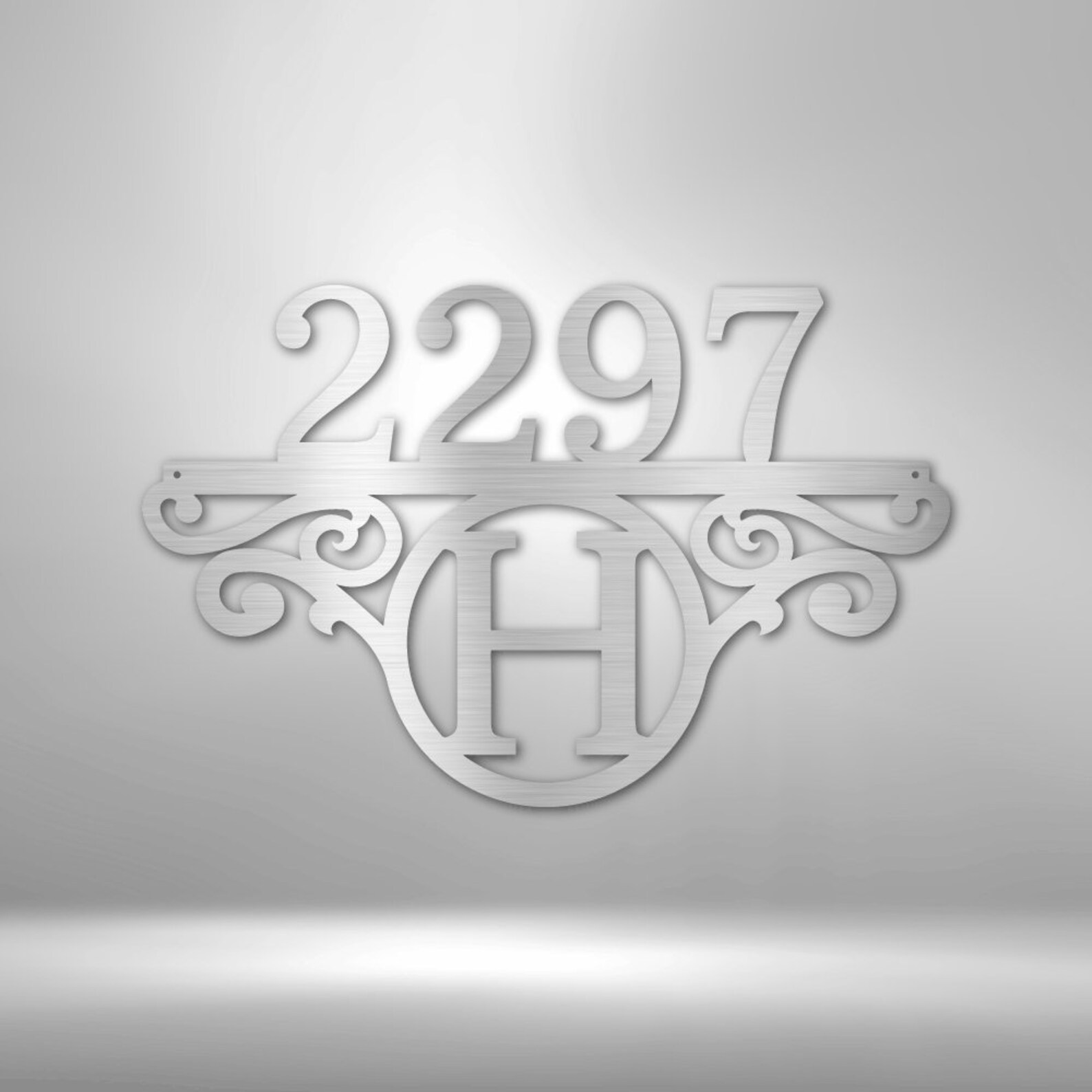 Personalized Number Monogram Metal Sign, Address Plaque, Door Hanger - Etsy