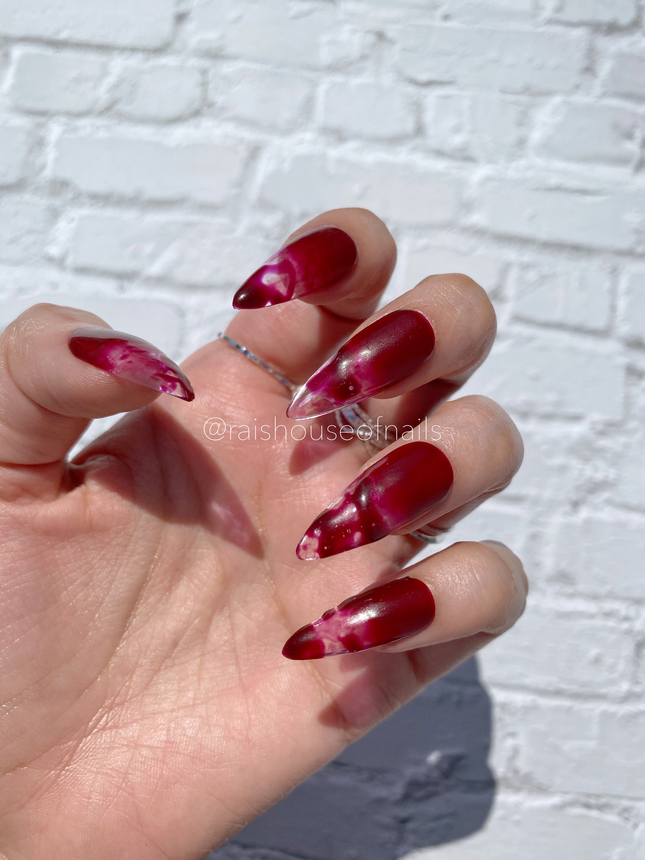 Bloody Claws Halloween Press on Nail Blood Splatter Nails - Etsy