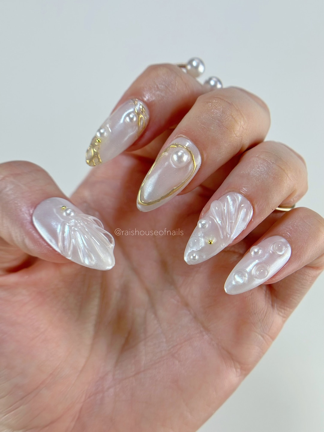 White Coral Press on Nails, Mermaid Press Ons, Jelly Fake Nails, Nails ...