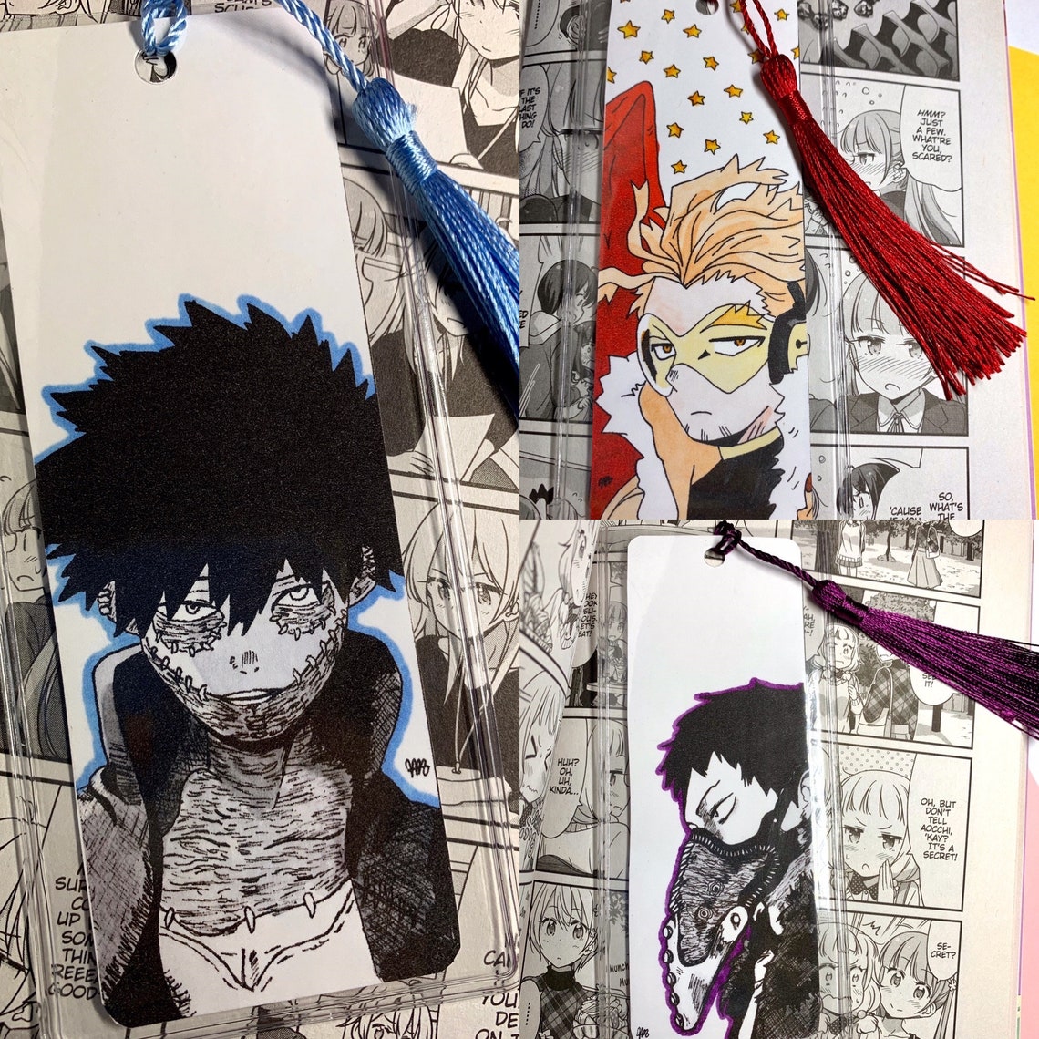 MHA Bookmarks dekubakugoutodoroki etc. | Etsy