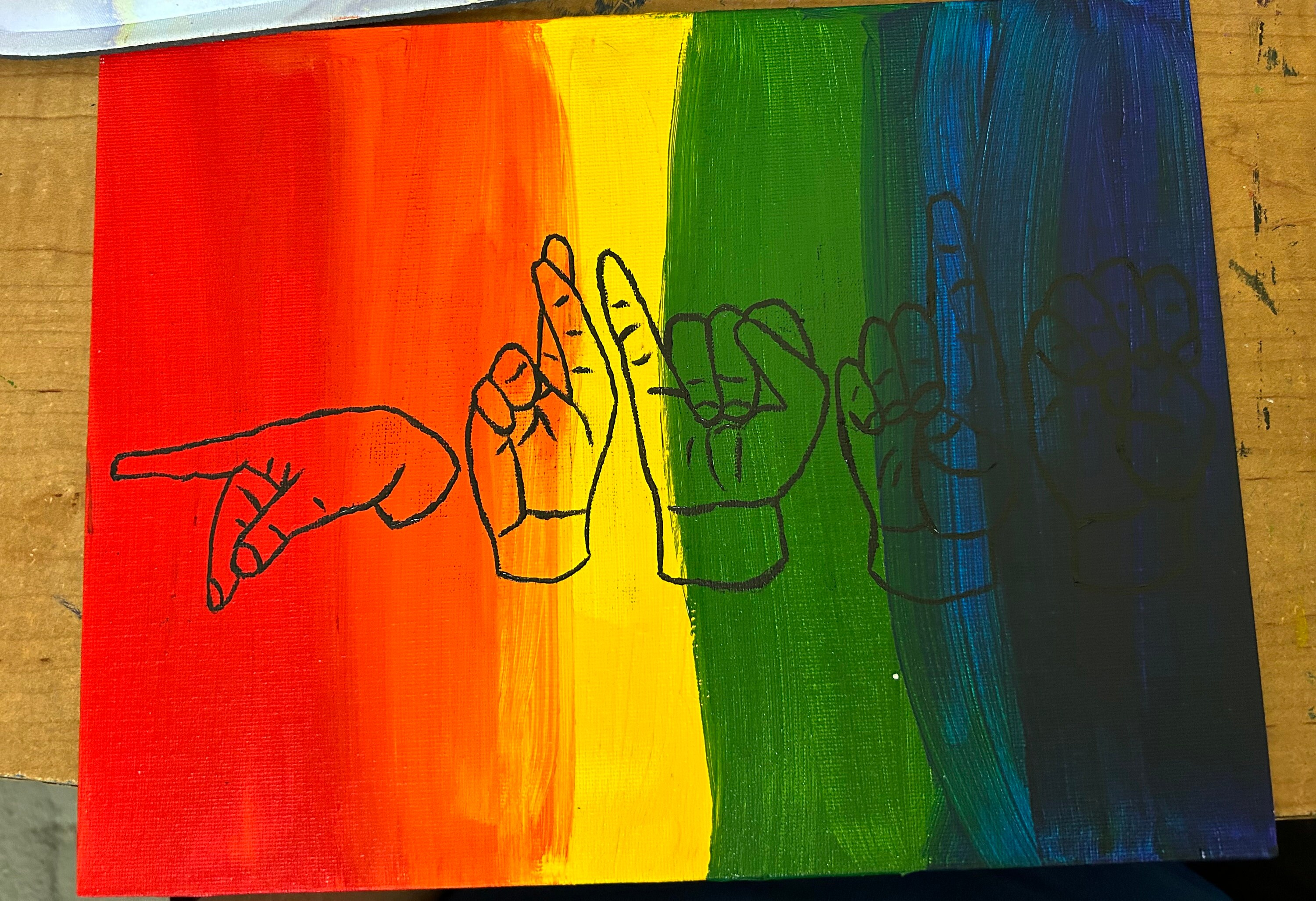 Pride Sign Language Painting - Etsy