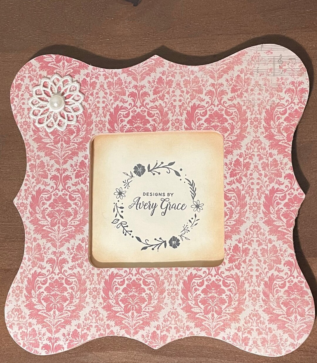 Pink Frame-parenthesis Photo Decoupaged Picture Frame....add - Etsy