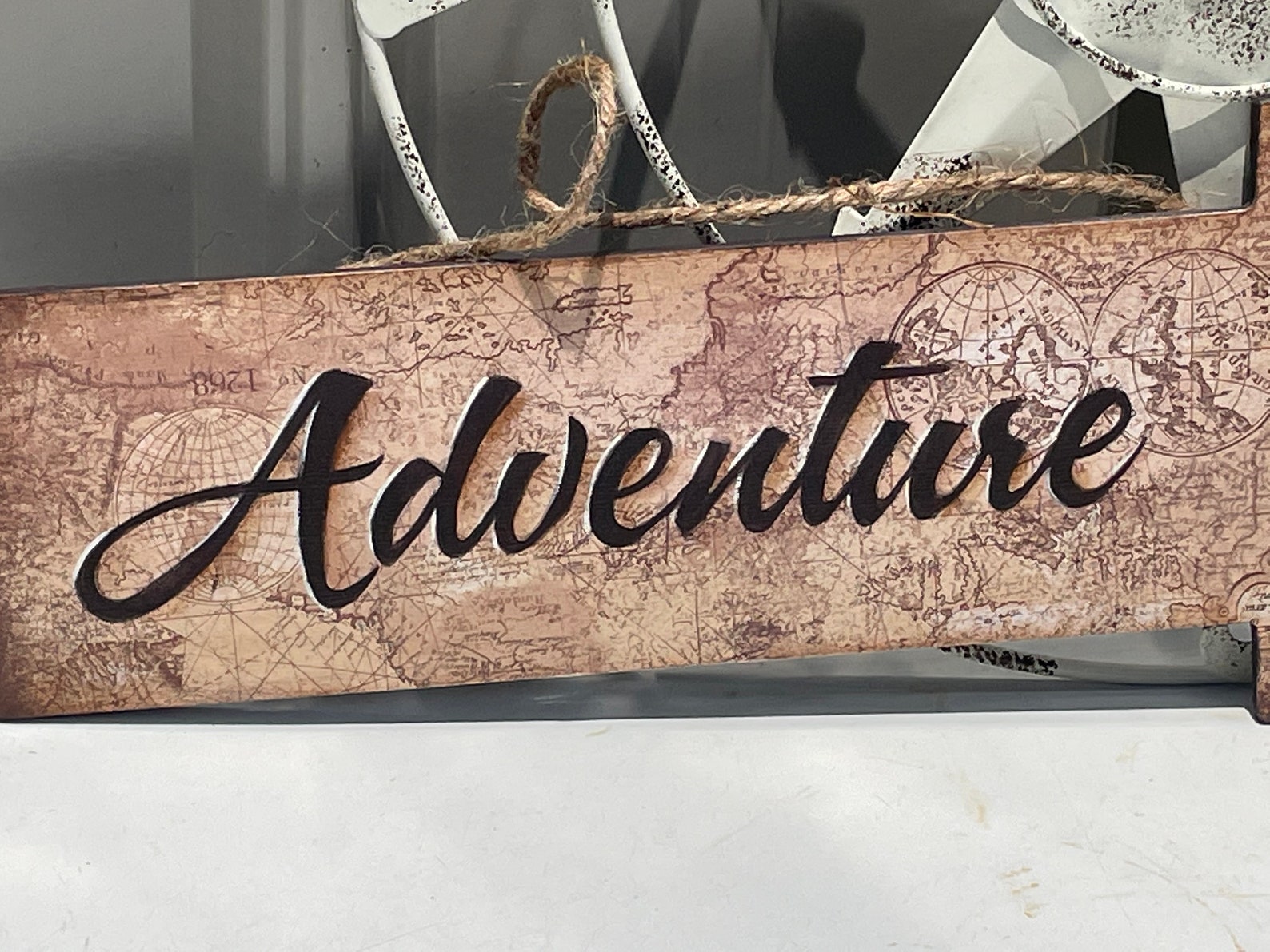 Adventure Travel Arrow Travel Map Vacation Decoupaged Picture - Etsy