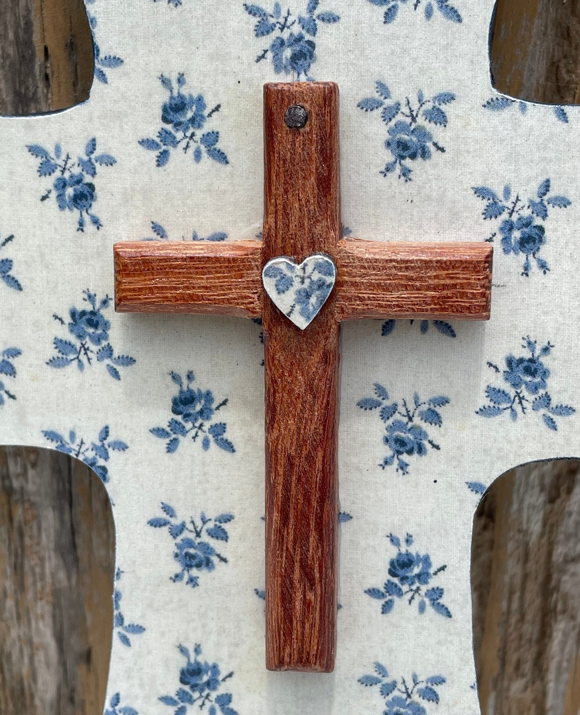 Cross Decoupaged Cross Farmhouse Decor Inspirational Wall - Etsy