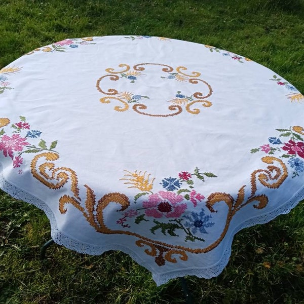 Embroidered Tablecloth - Etsy