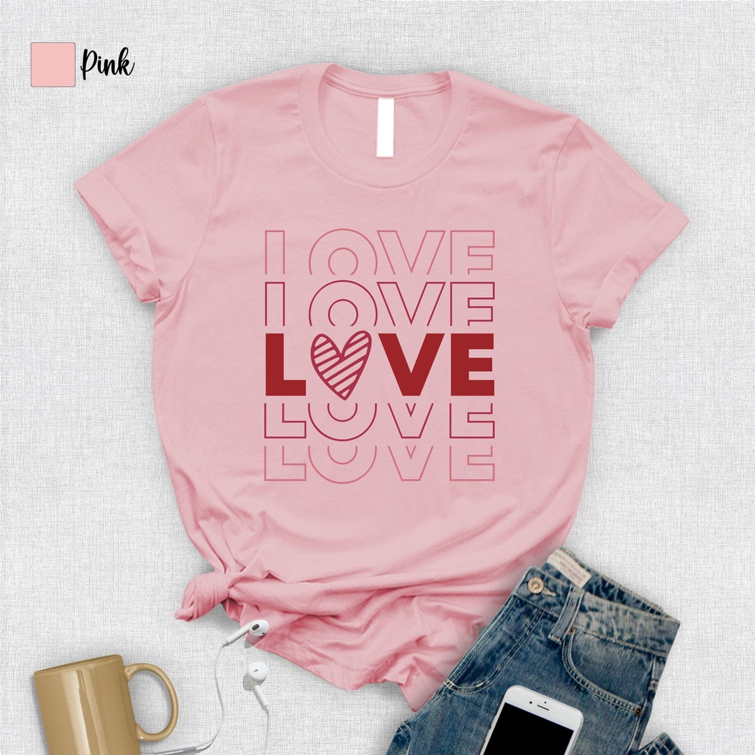 Love Heart Shirt, Valentine Heart T-shirt, Valentine's Day Tee ...