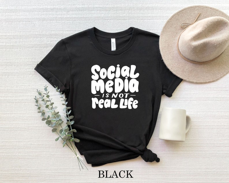 Social Media is Not Real Life Mental Health Shirt Depression | Etsy