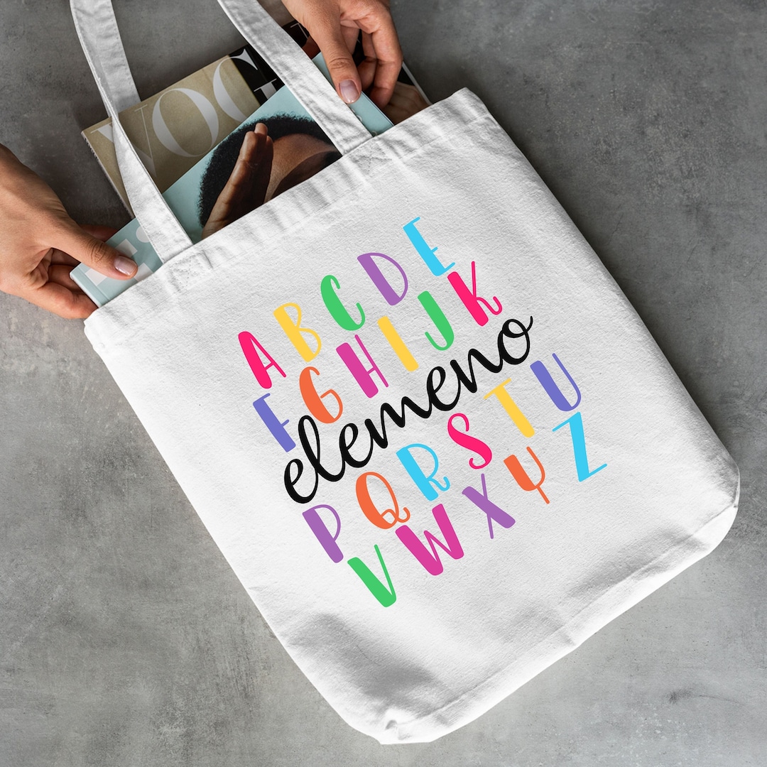 ABC Elemeno Tote Bag, Teacher Totebag, Gift for Kids, Kindergarten Tote ...