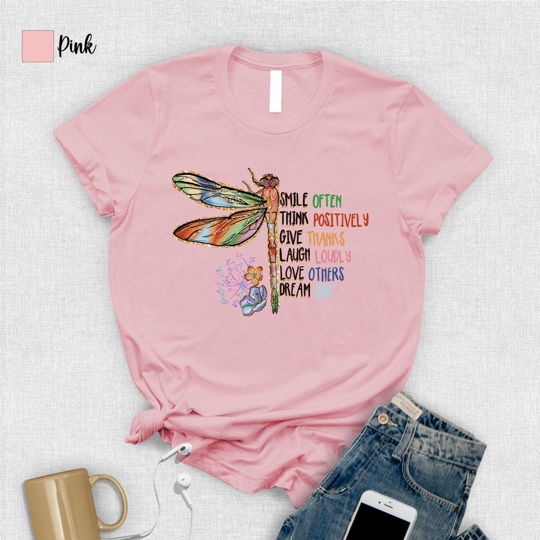 Inspirational Dragonfly Shirt,aesthetic Clothes,motivational Tee,insect ...