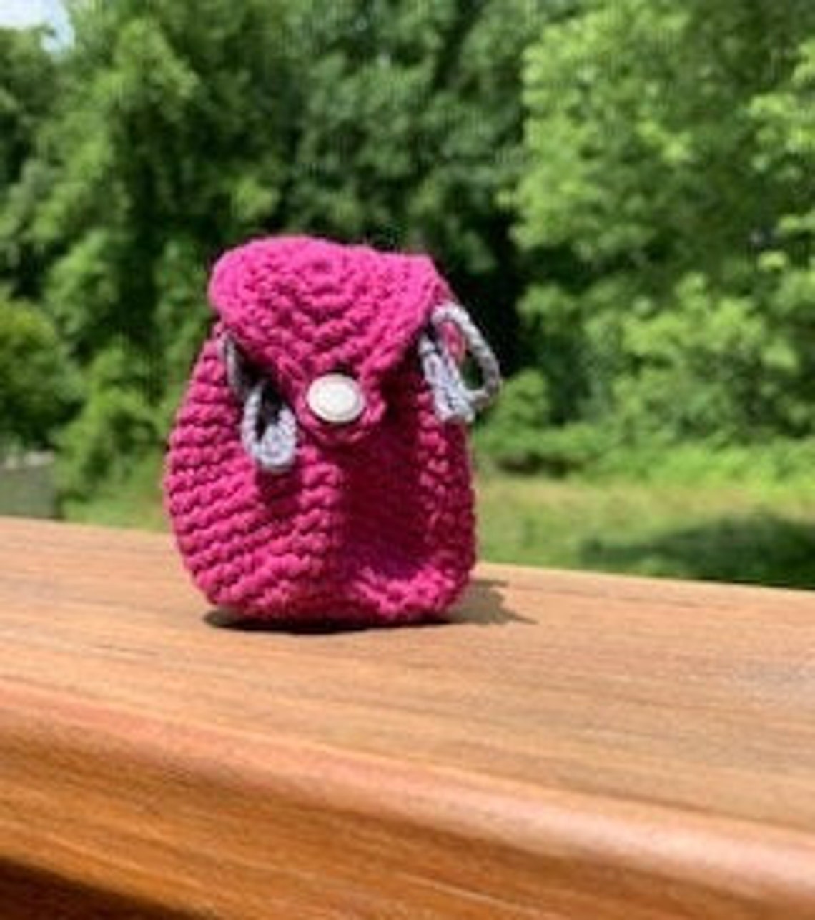 Crochet Mini Backpack // Handmade // 100% Cotton // Keychain ...