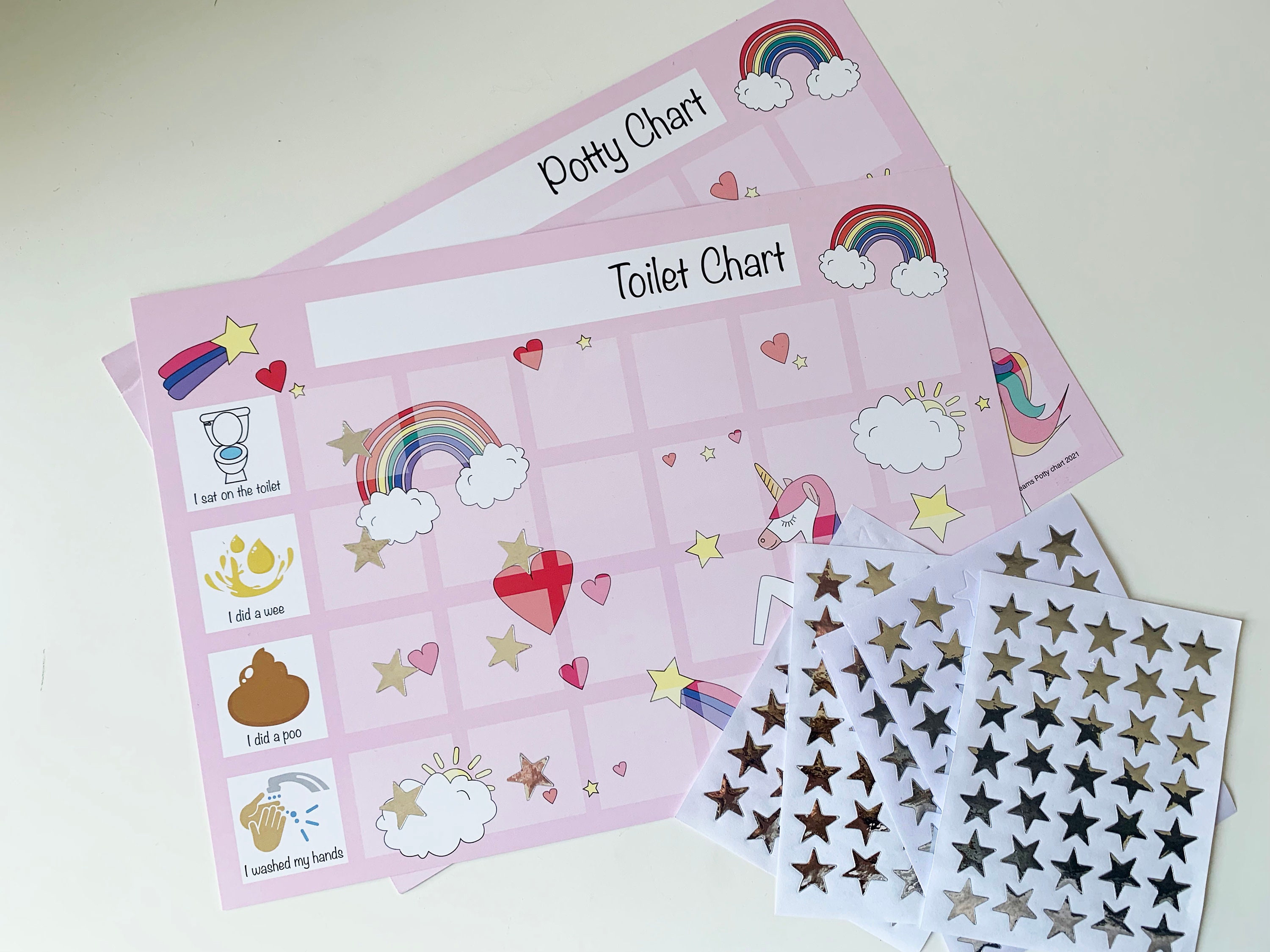 Digital In To Space Potty Toilet Training Sticker Chart for Toddlers by ...