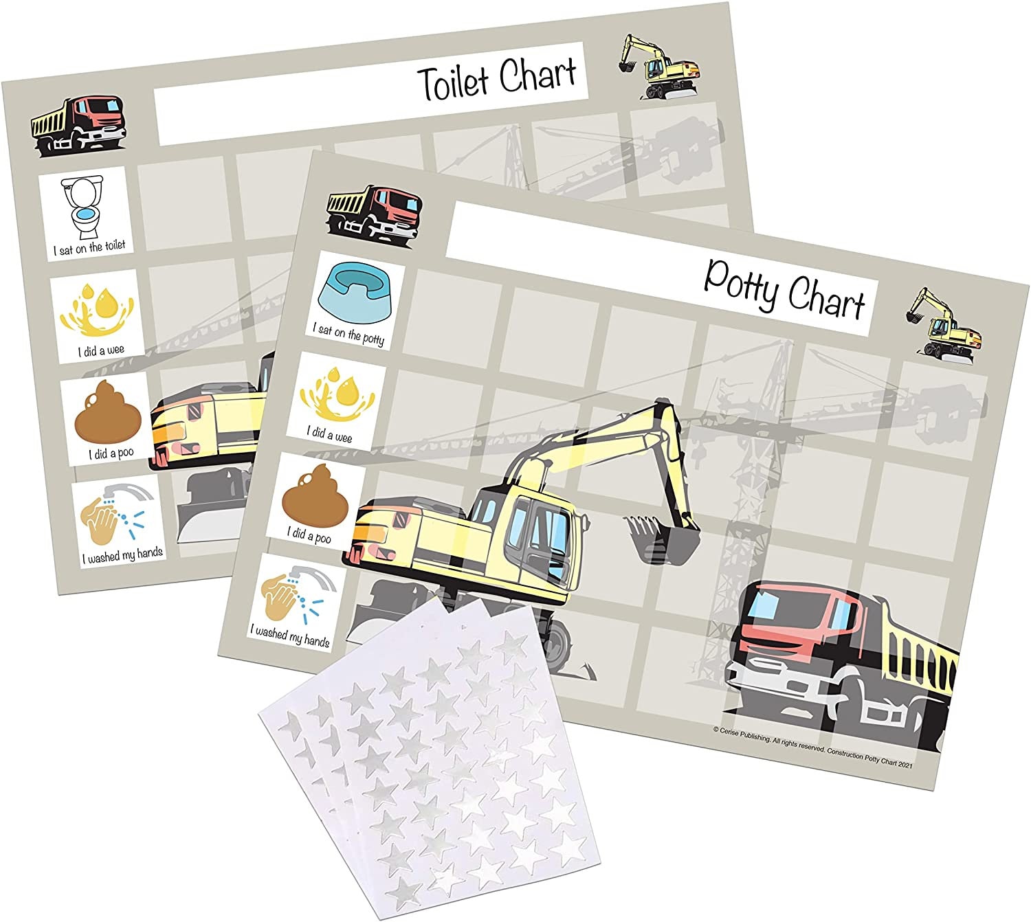 Digital Digger Toilet Training Sticker Chart for Toddlers by - Etsy